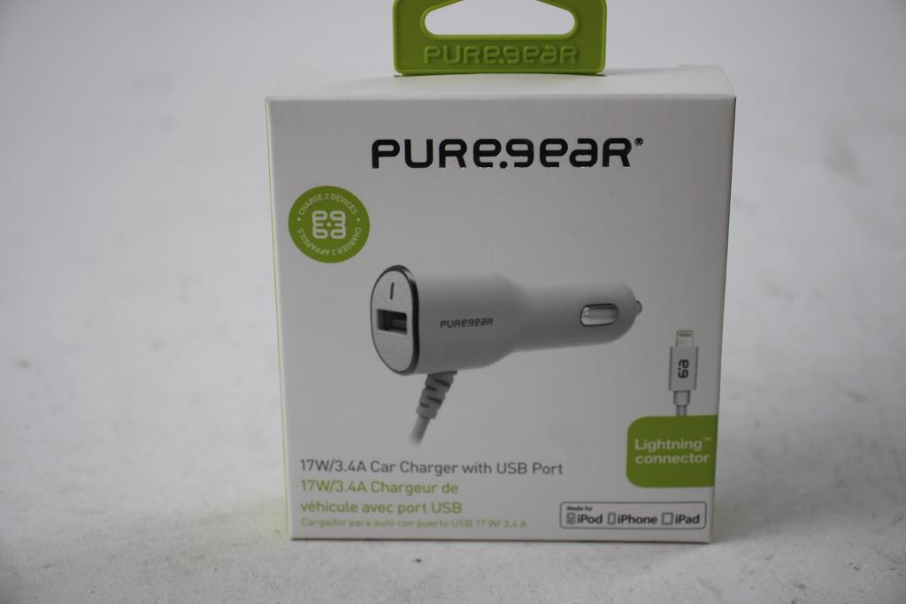 Pure Gear 17W Car Charger With USB Port | Property Room