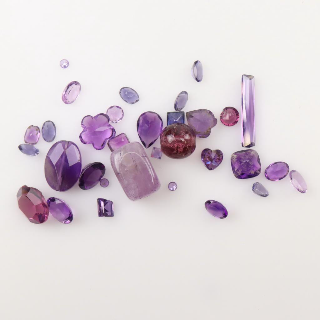Purple Loose Gemstones And Beads, 20+ Pieces | Property Room