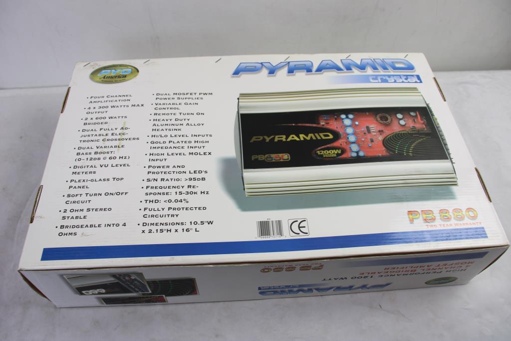 Pyramid Crystal PB880 12 Watt 4 Channel Bridgeable Mosfet Amplifier ...