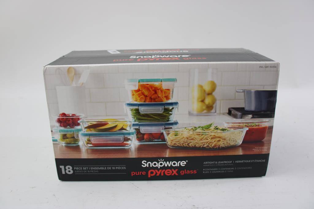 Pyrex Pure Glass Snapware 18 Piece Set | Property Room