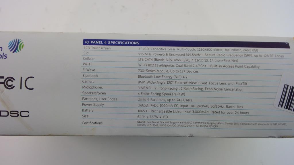 Qolsys Iq Panel 4 Home Security System Property Room