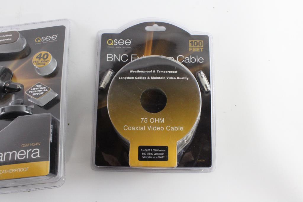 Q-See CMOS Surveillance Camera And Cable, 2 Pieces | Property Room