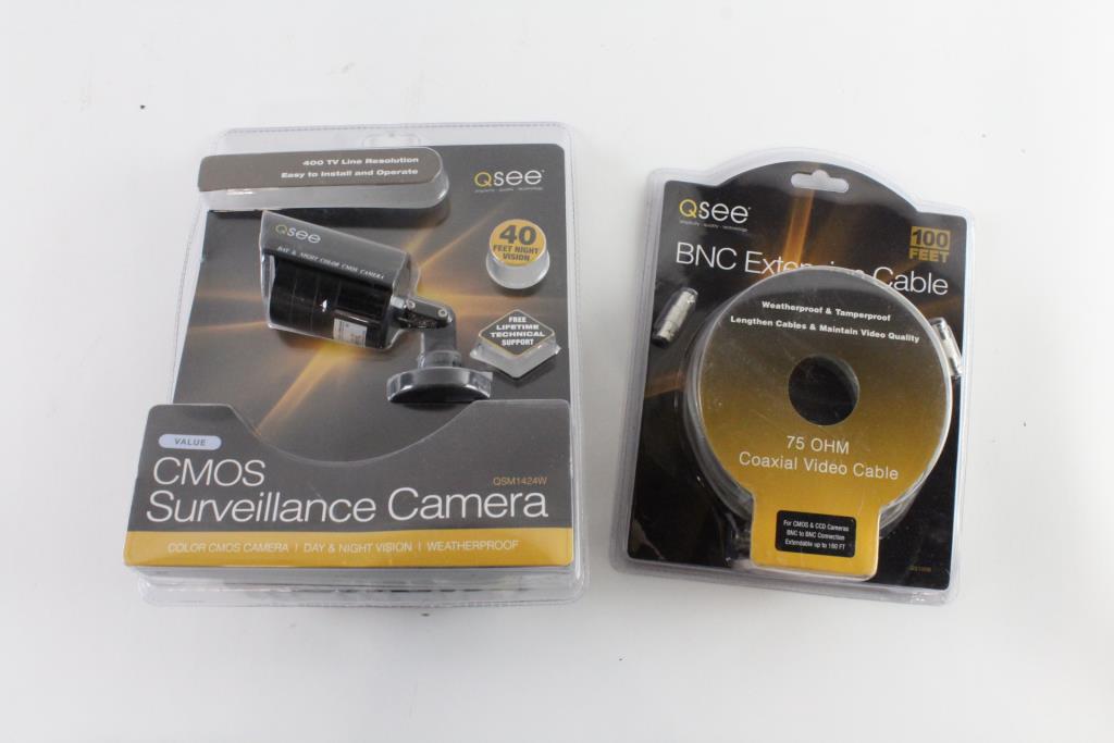 Q-See CMOS Surveillance Camera And Cable, 2 Pieces | Property Room