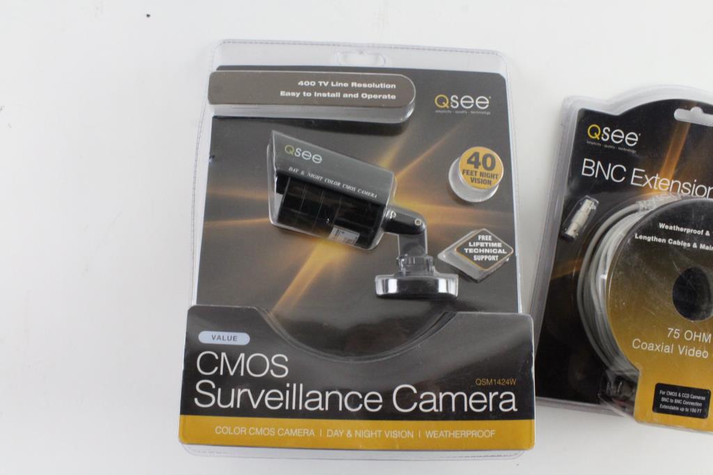 Q-See CMOS Surveillance Camera And Cable, 2 Pieces | Property Room