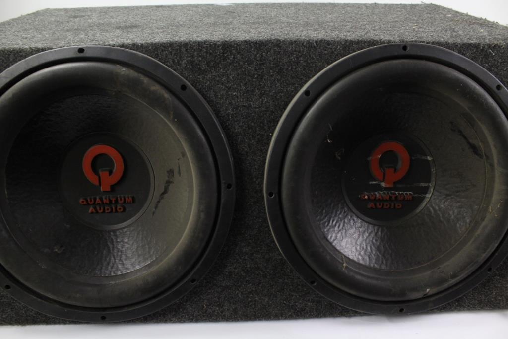 Quantum Audio Speakers In Speakerbox | Property Room