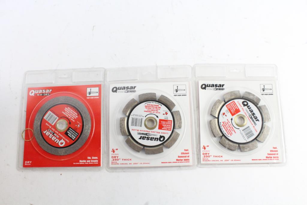 Quasar Right Angle Grinder Blades, 3 Pieces | Property Room