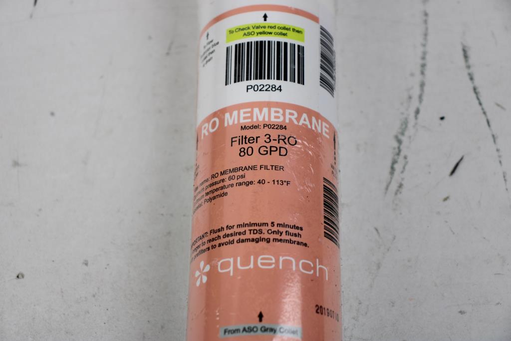 Quench RO Membrane Filter 3-RO 80 GPD Model P02284 | Property Room