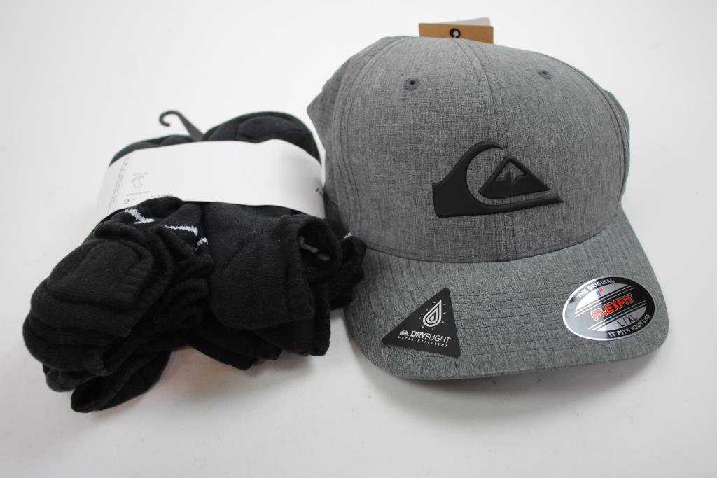 Quicksilver, Nike, Hanes,Cap, Socks, Shirts, S, 5 Pieces | Property Room