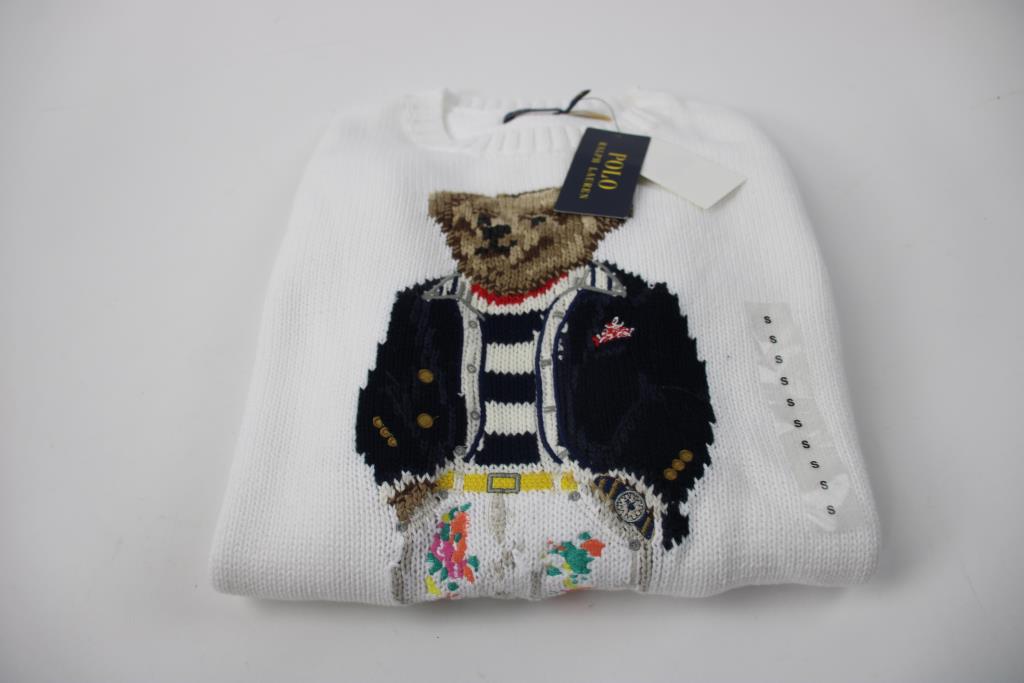 Ralph Lauren Small White Bear Sweater | Property Room