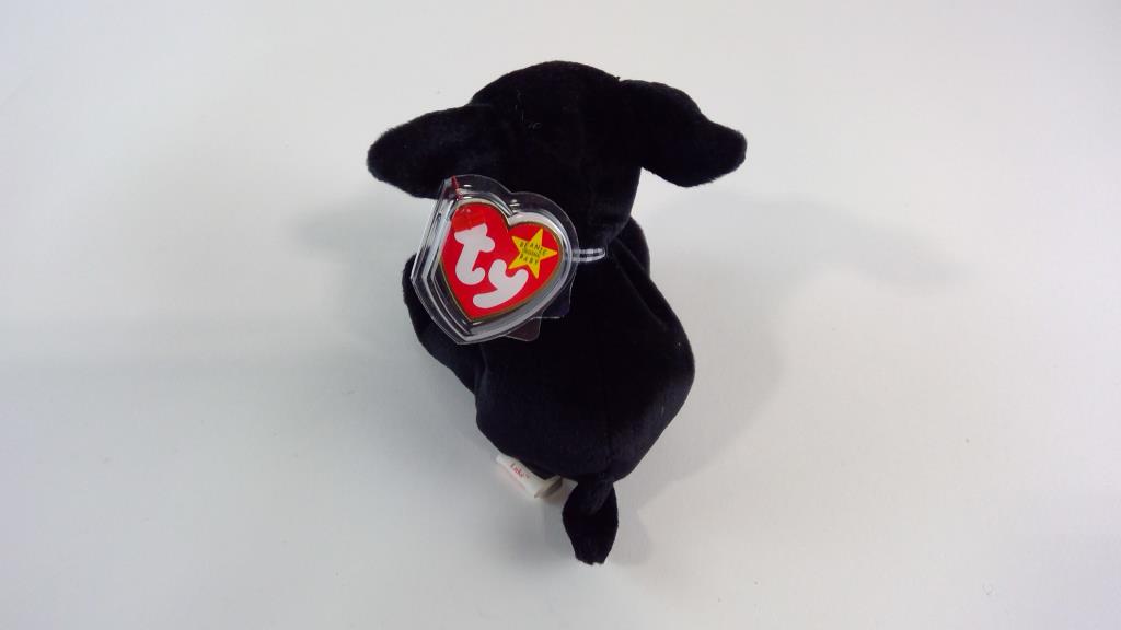 Rare! Ty Beanie Baby Luke The Dog, Retired 1998, Tag Error | Property Room