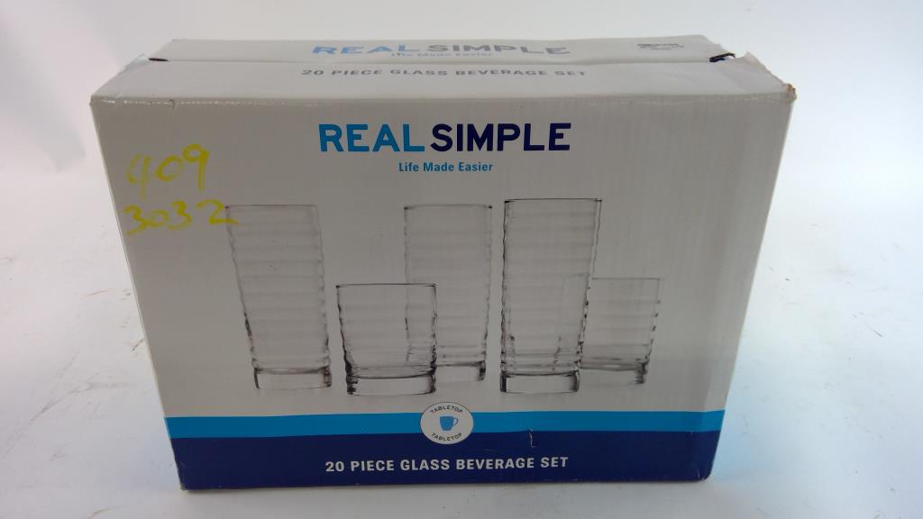 Real Simple 20 Pc Glass Beverage Set | Property Room
