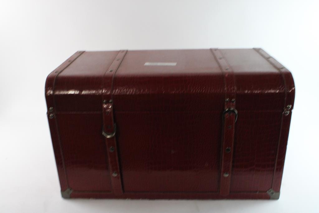 Red Alligator Style Trunk | Property Room