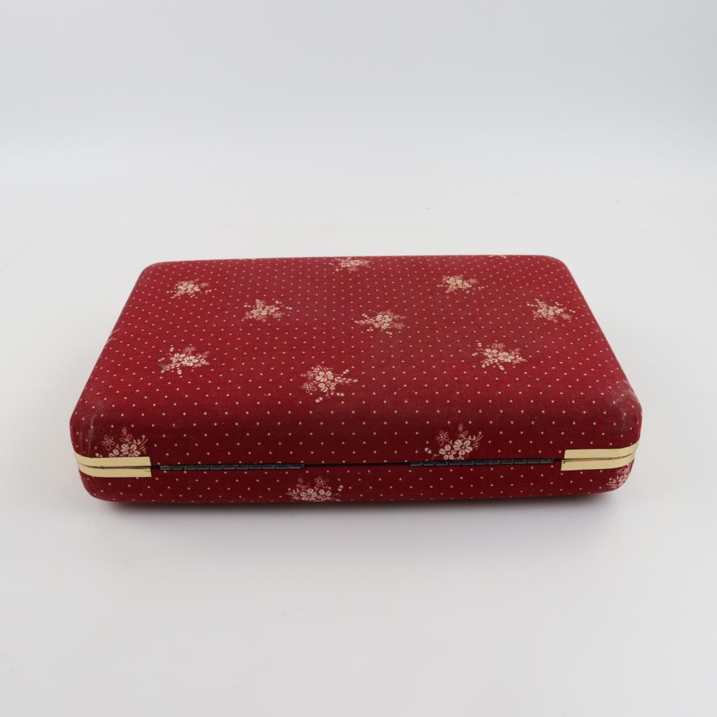 Red And White Polka Dot Flower Design Jewelry Box | Property Room