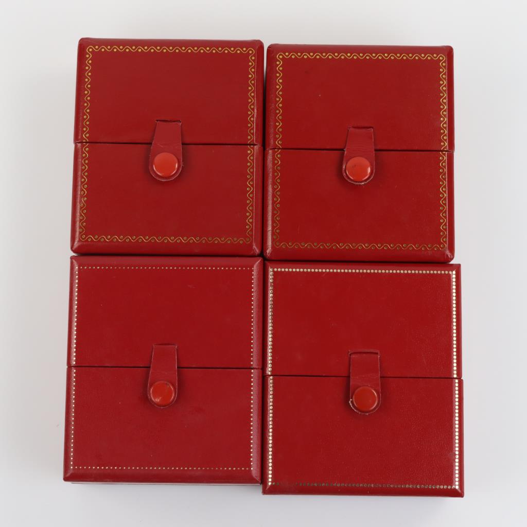Red Double Door Ring Box Display Jewelry Gift Box, 4 Pieces | Property Room