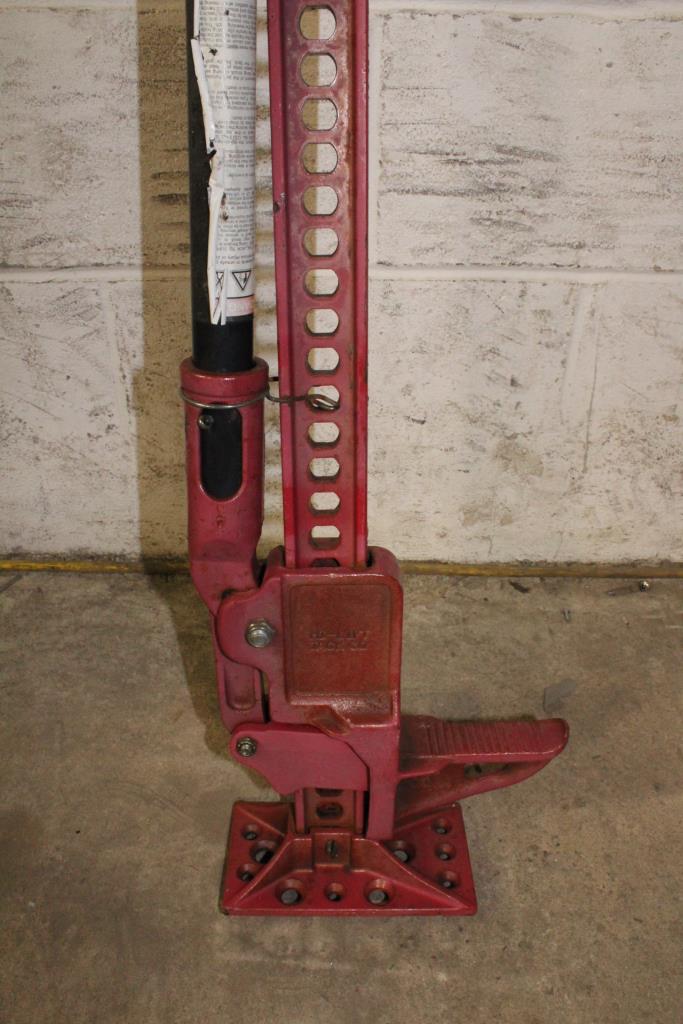 Red High Jack Lift | Property Room