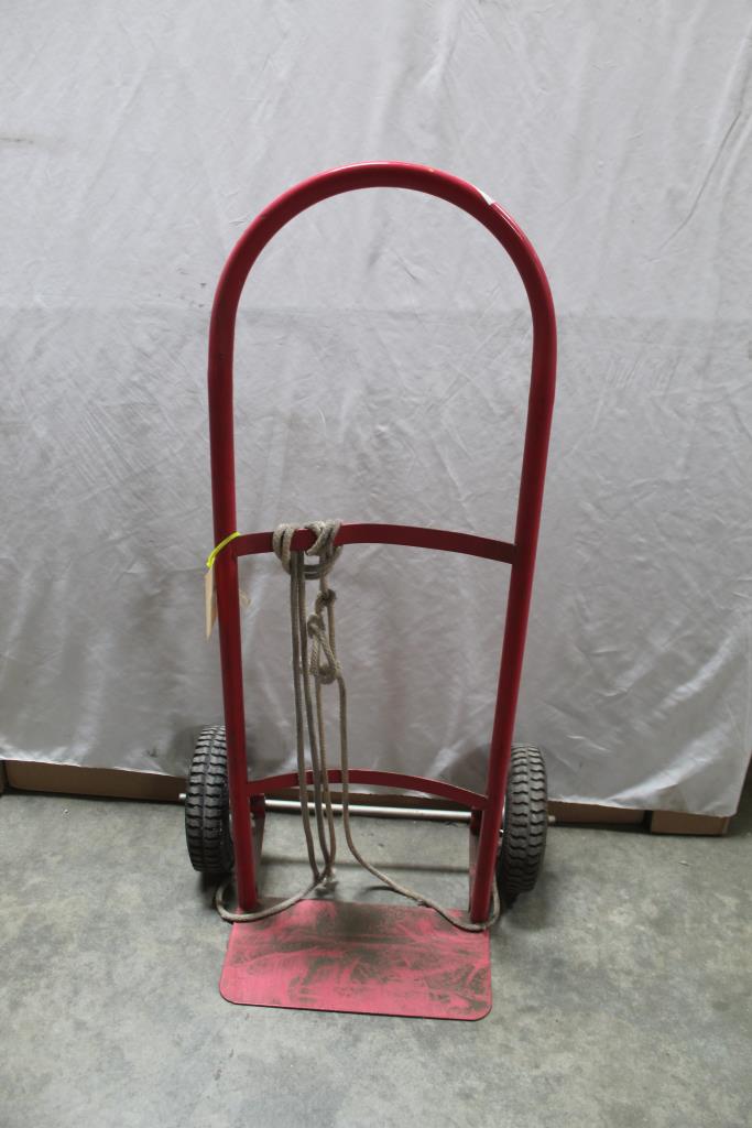 Red Rolling Hand Truck | Property Room