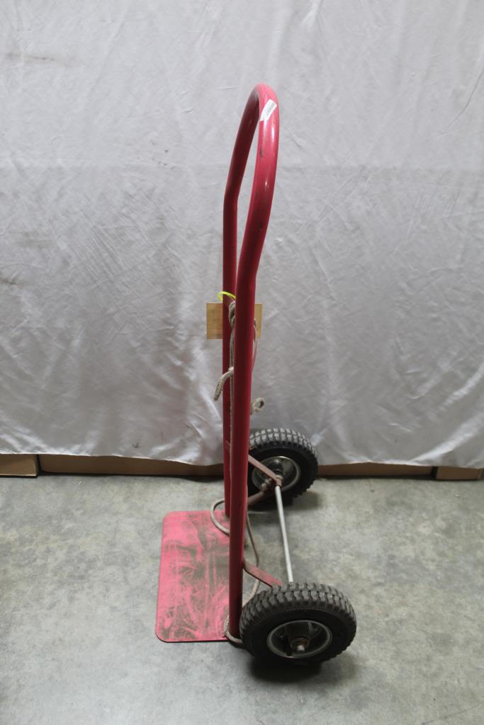 Red Rolling Hand Truck | Property Room