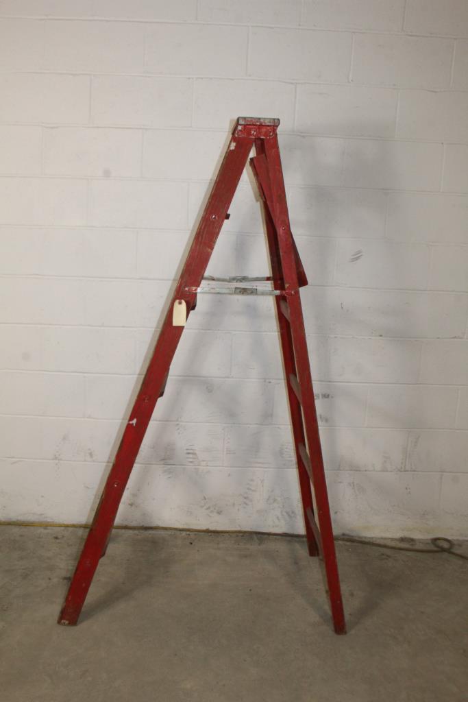 Red Wooden 6' Ladder | Property Room