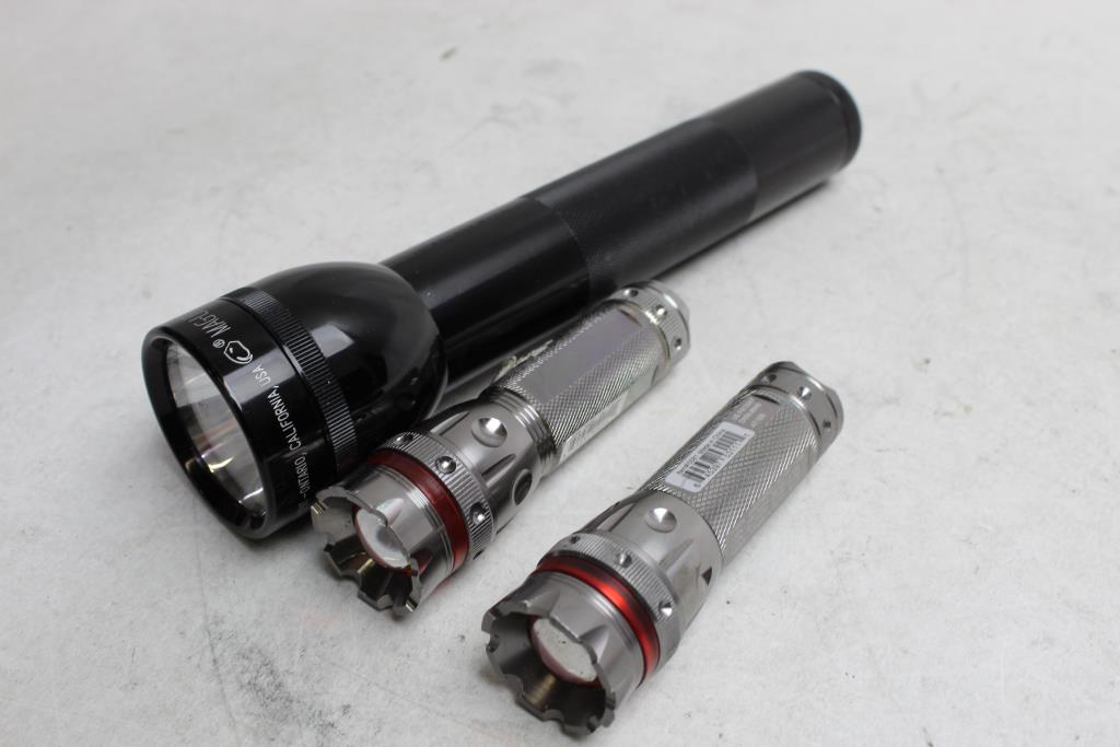 Redline, Maglite Flashlights, And Outman Binoculars 4 Pieces | Property ...
