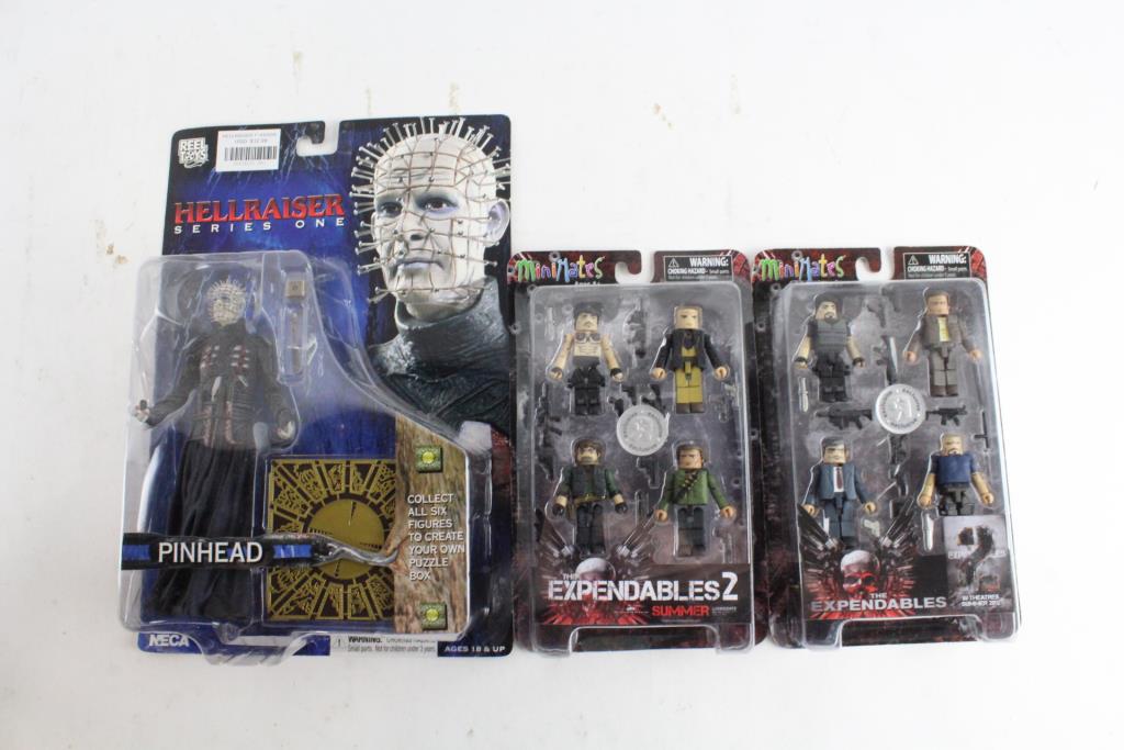 Reel Toys Pinhead + Expendables 2 MiniMates, 3 Pieces | Property Room