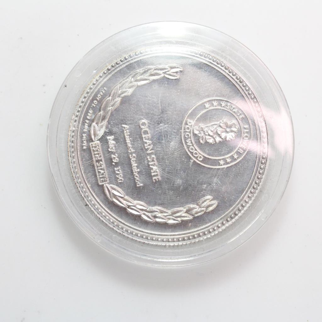 Rhode Island Bicentennial 1 Troy Oz Fine Silver Round | Property Room
