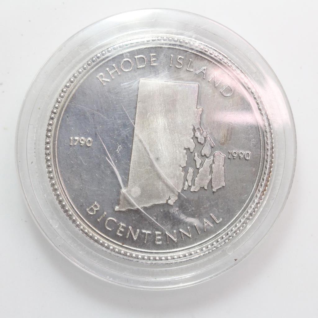 Rhode Island Bicentennial 1 Troy Oz Fine Silver Round | Property Room