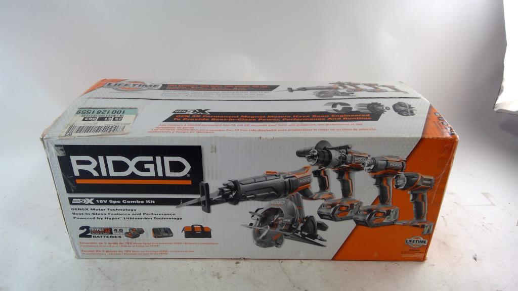 Ridgid 18V 5 Piece Combo Kit | Property Room