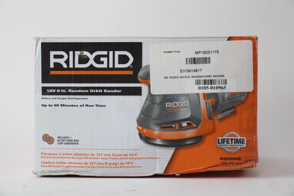Ridgid 18V 5" Random Orbit Sander, R8606B | Property Room