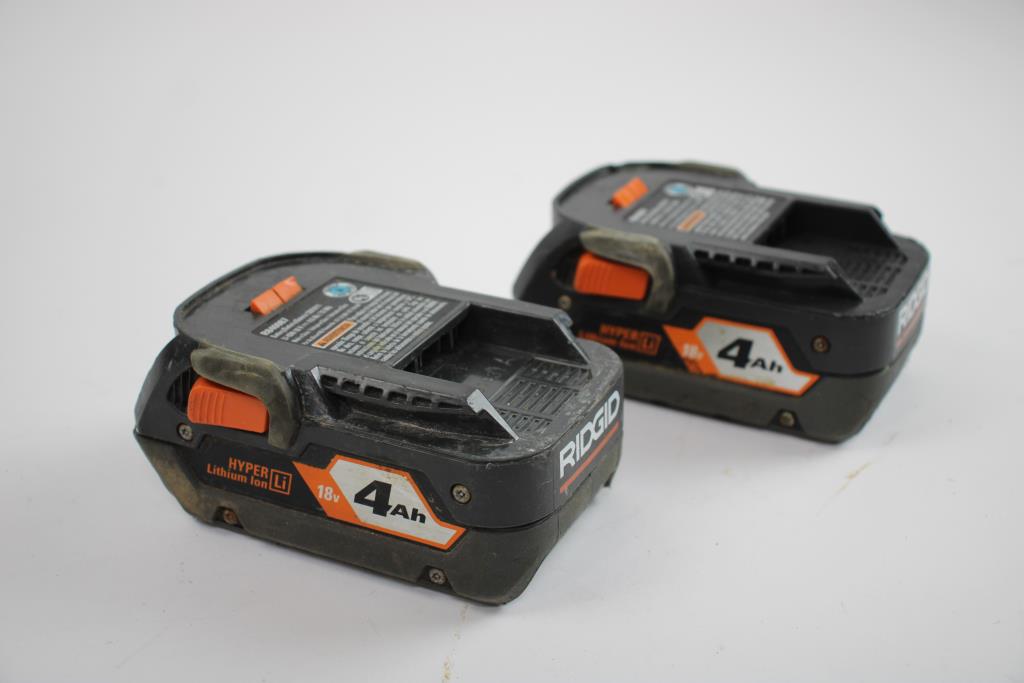 Ridgid 18V Battery Packs, 2 Pieces | Property Room