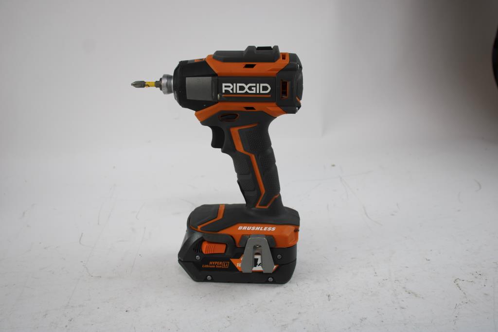 Ridgid Cordless Brushless Speed Impact Driver Drill, R86037 | Property Room