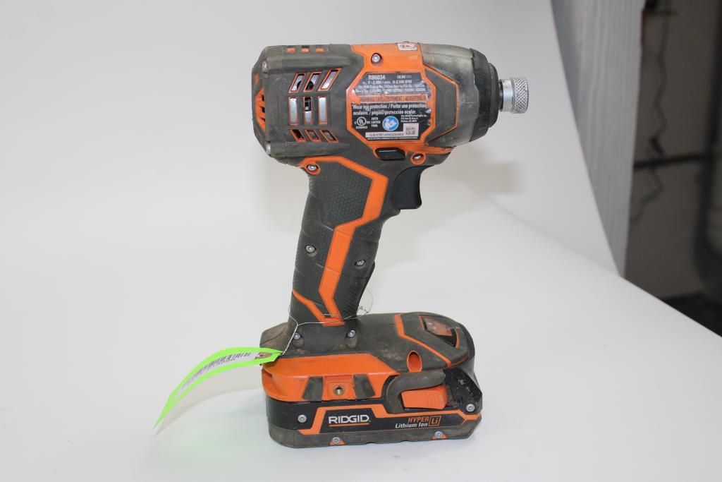 Ridgid Cordless Power Drill R86034 With Battery | Property Room
