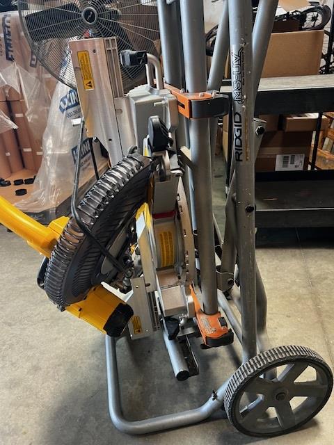 Ridgid Mobile Mitre Saw Stand With DeWalt Mitre Saw | Property Room