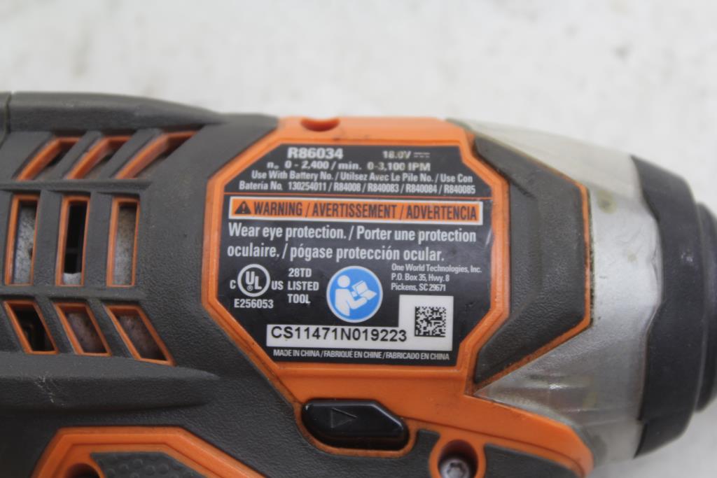 Ridgid R86034 Cordless Drill | Property Room