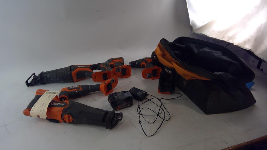 Ridgid Tool Bag With Tools, 4+ Pieces | Property Room