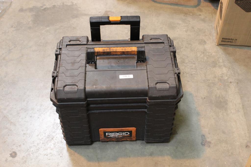 Ridgid Toolbox & Gear Cart With Various Tools | Property Room