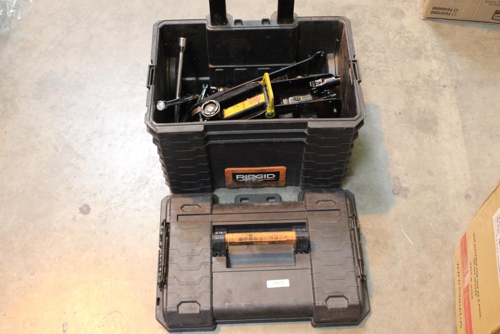 Ridgid Toolbox & Gear Cart With Various Tools | Property Room