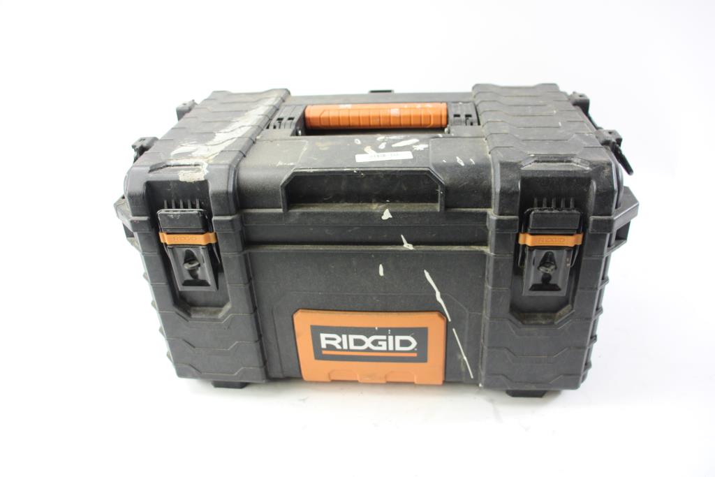 Ridgid Toolbox With Misc Tools, 10+ Pieces | Property Room