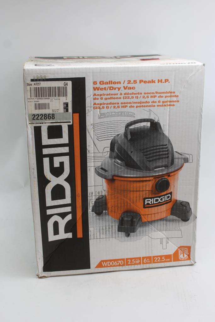 Ridgid WD0670 Wet/Dry Vac | Property Room