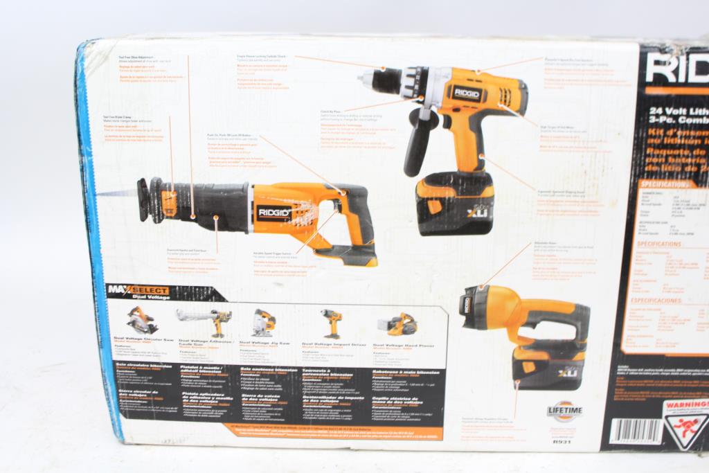 Rigid, 24 Volt 3 Piece Combo Kit | Property Room