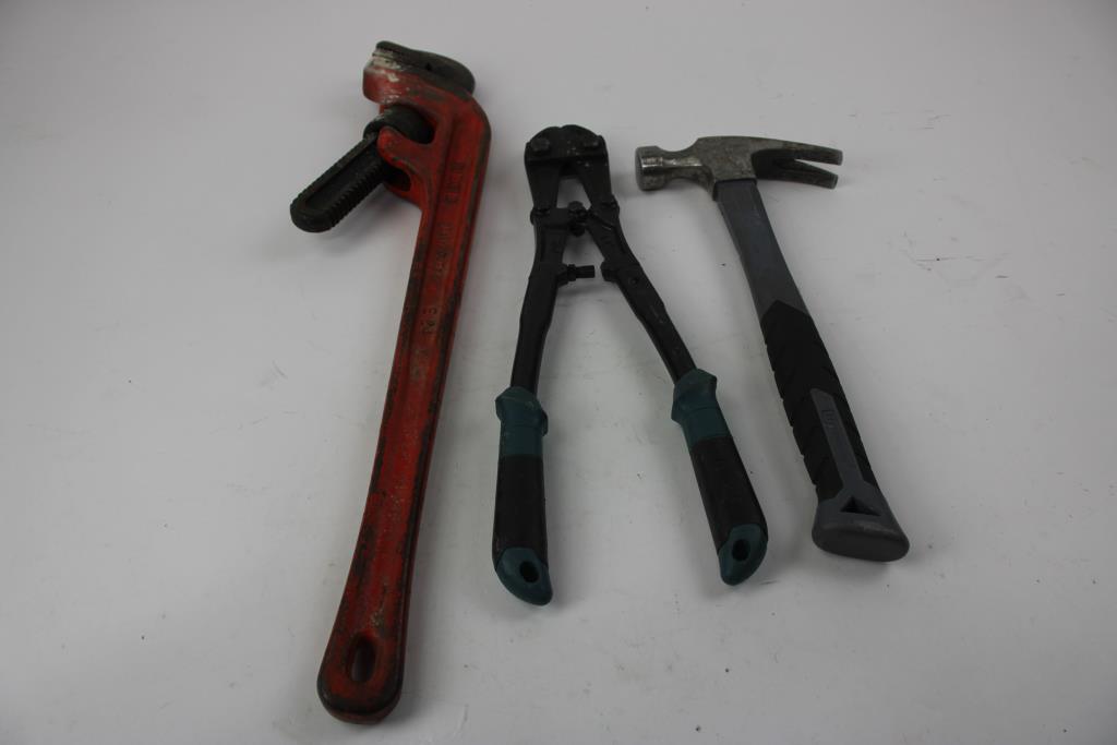 Rigid Heavy Duty E24 Pipe Wrench, Anvil 14" Bolt Cutters, And More, 5 ...