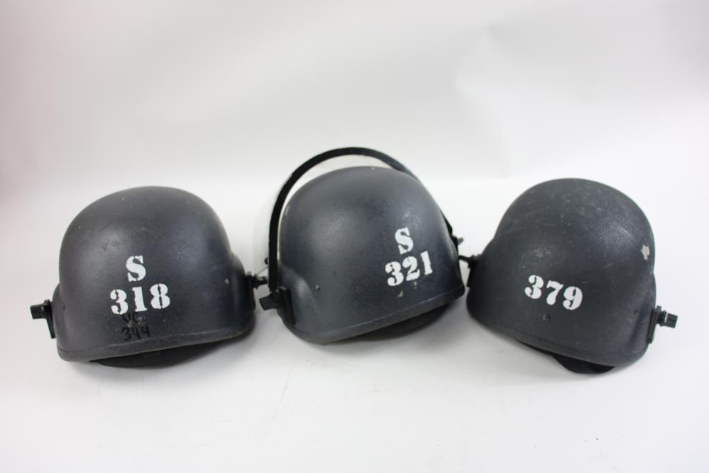 Riot Helmets Of Various Sizes, 3+ Pieces | Property Room