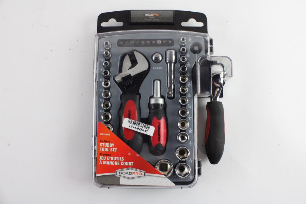 Roadpro 45-Piece Stubby Tool Set | Property Room