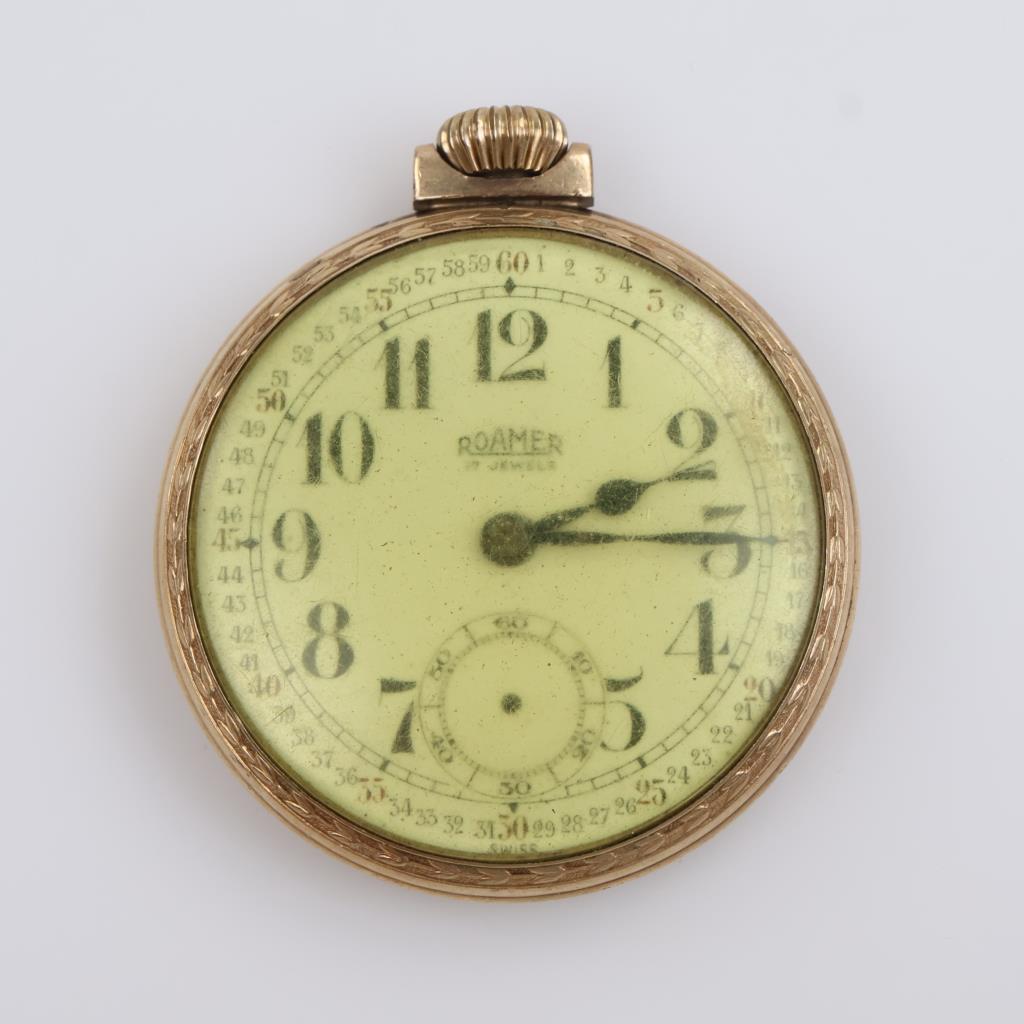 Roamer 10kt RGP Pocket Watch | Property Room