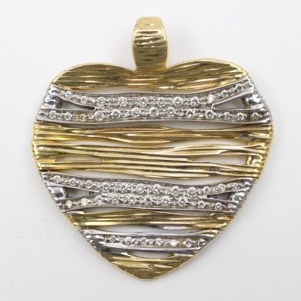 Roberto Coin 18kt Gold Diamond Heart Pendant | Property Room
