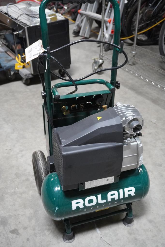 Rolair VT20TB 2 HP Wheeled Compressor With Overload Protection And ...