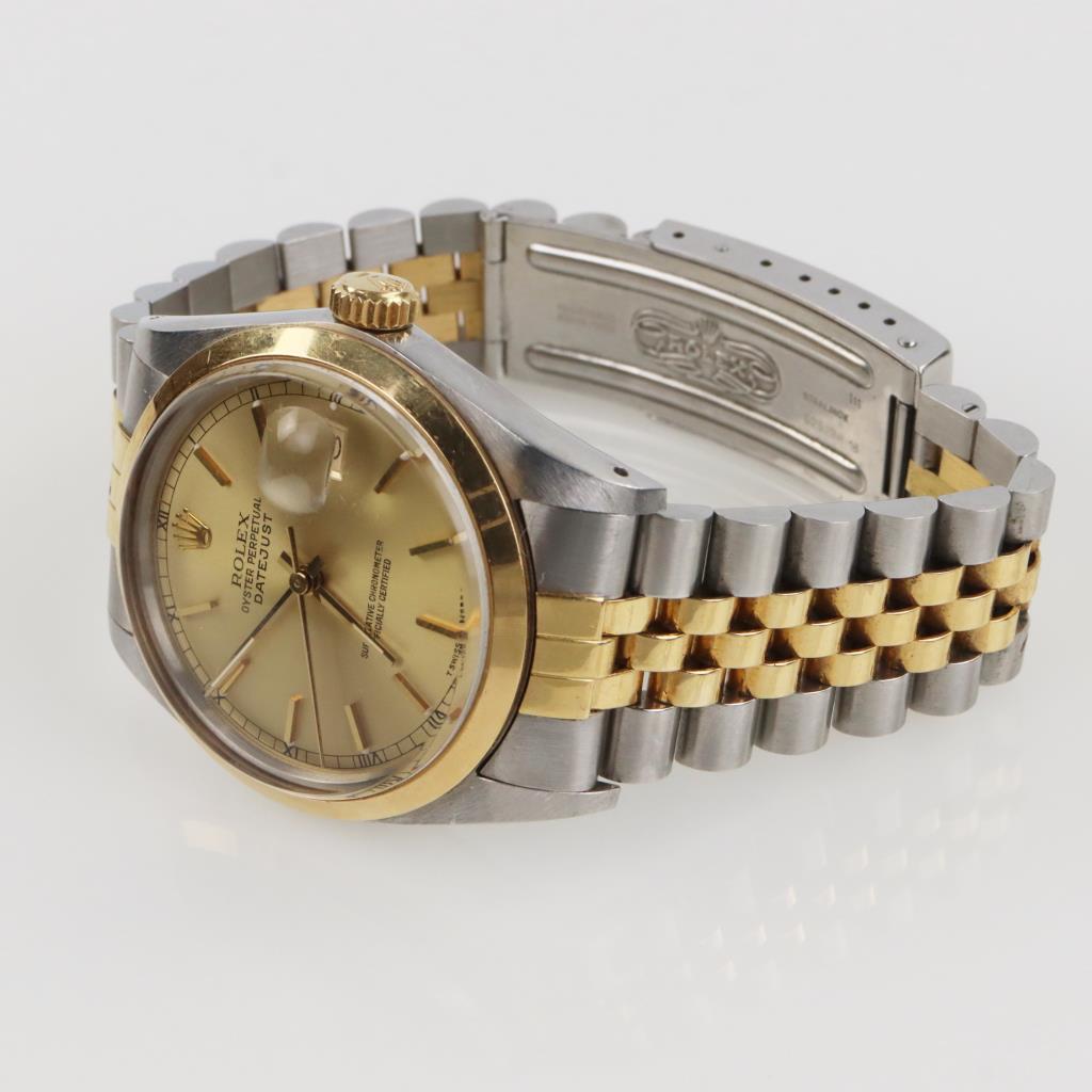 Rolex DateJust 18kt Gold Watch-Evaluated By Our Certified Gemologist ...