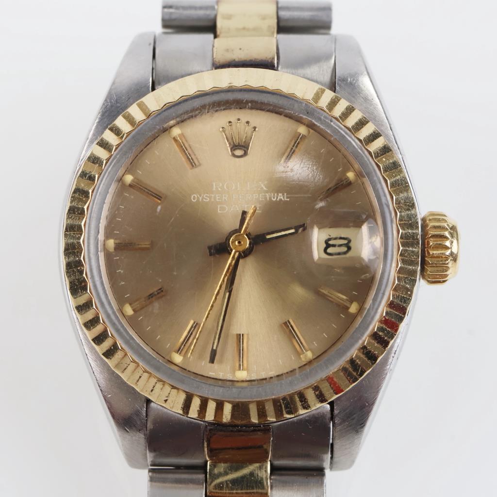 Rolex DateJust 18kt Gold Watch-Evaluated By Our Certified Gemologist ...