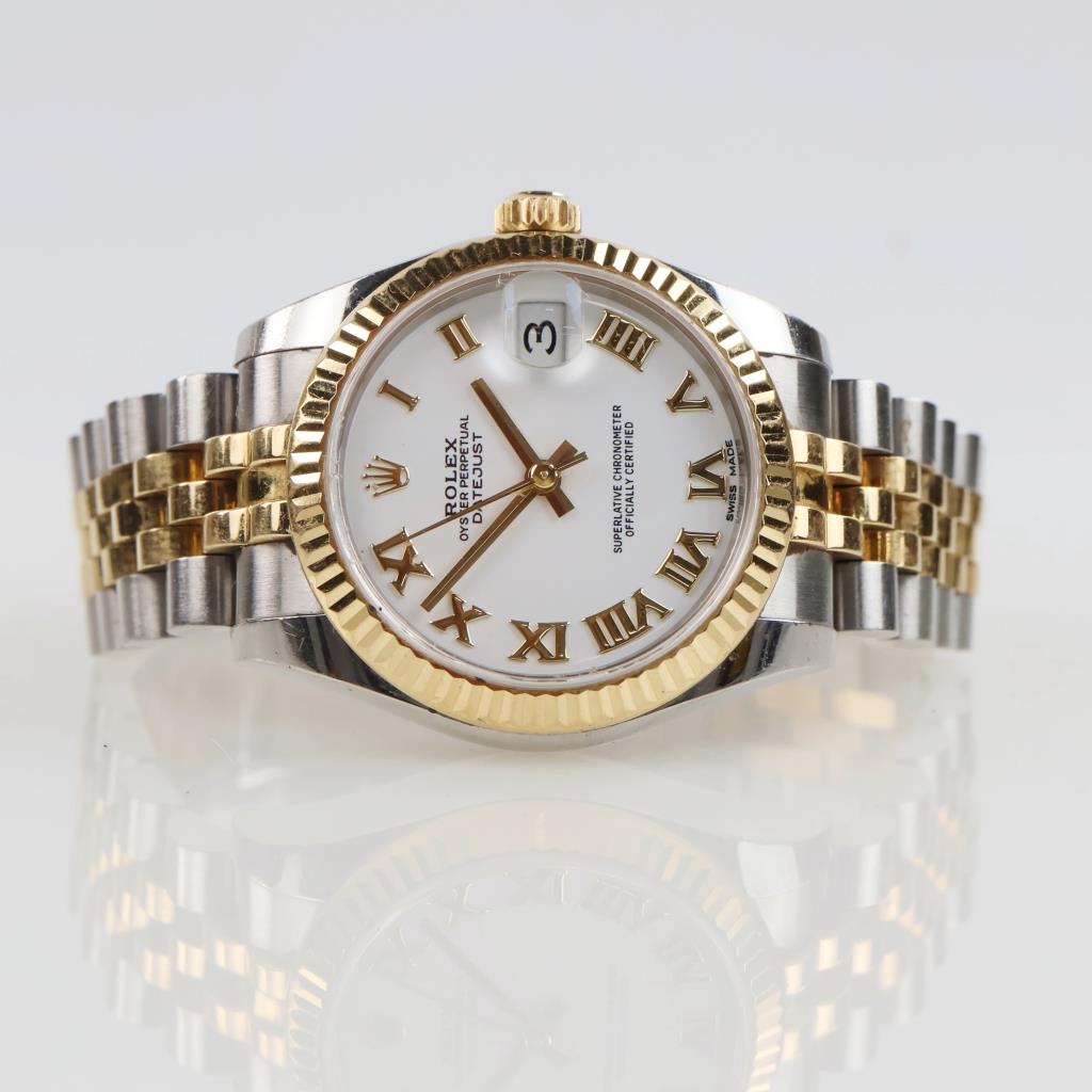 Rolex DateJust 18kt Gold Watch-Evaluated By Our Certified Gemologist ...