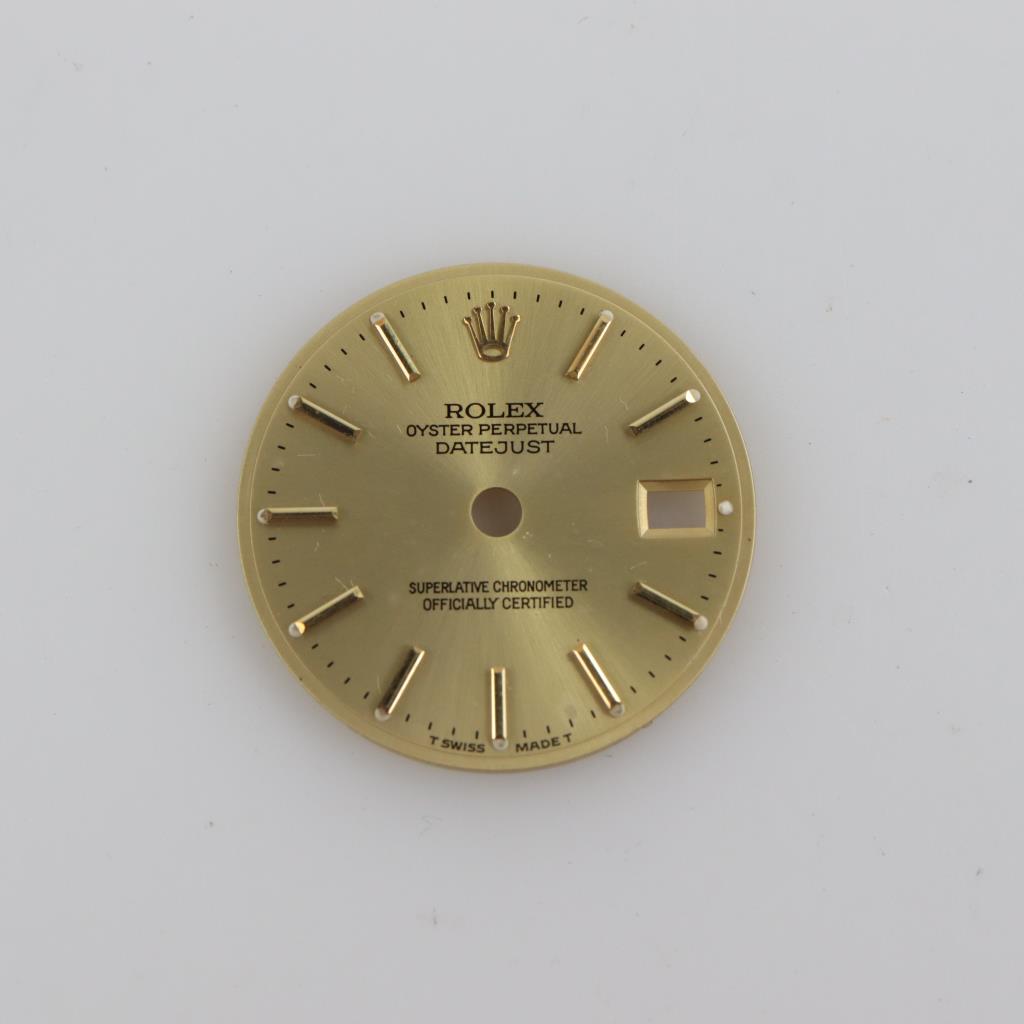 Rolex DateJust Champagne Stick Indexes Dial | Property Room
