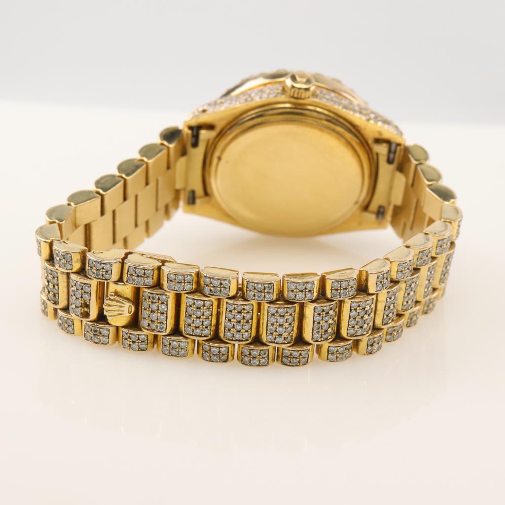 Rolex President 17.44cts TW Diamond 18kt Gold Watch-Evaluated By Our ...
